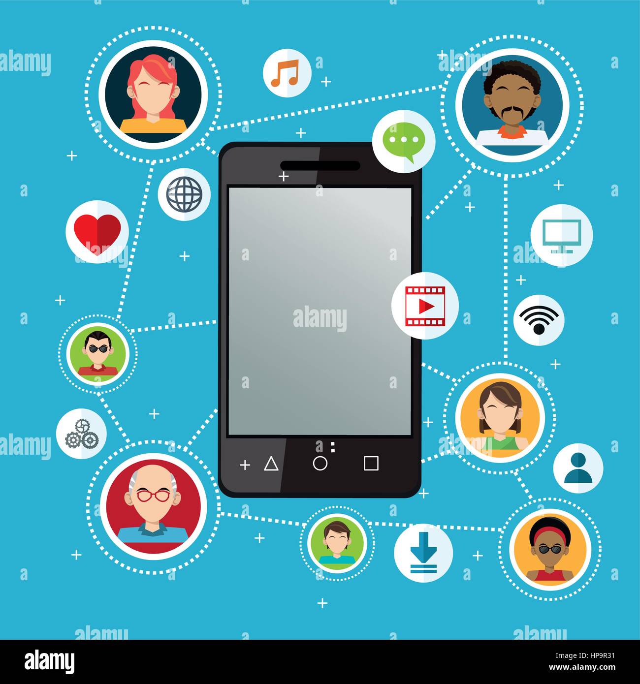 Social media concept with icon design, vector illustration 10 eps ...