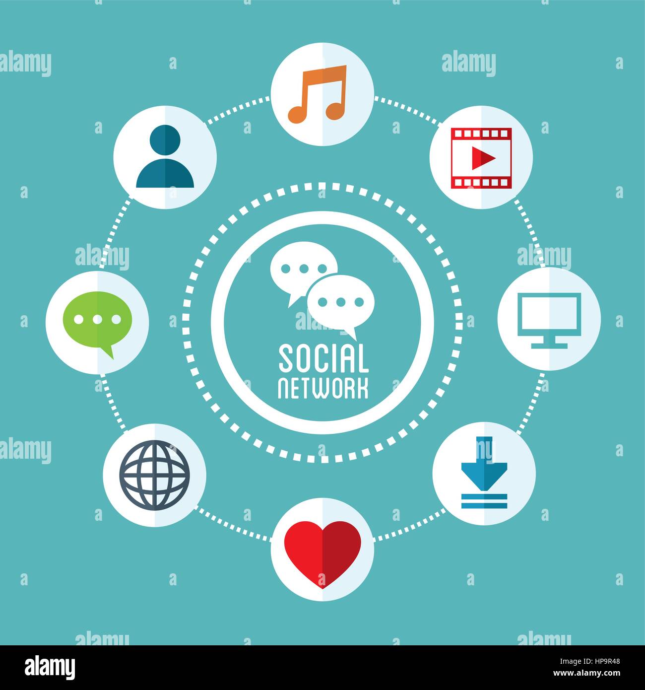 Social media concept with icon design, vector illustration 10 eps ...