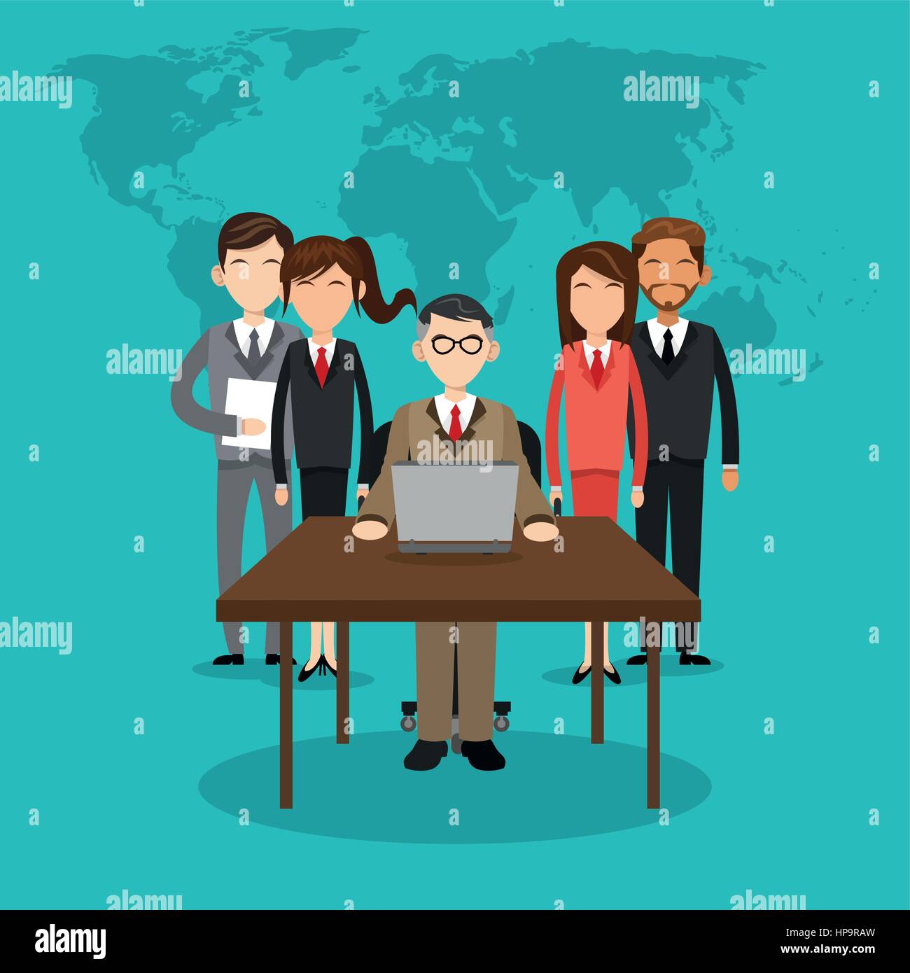 Human resources design. People icon. Colorful illustration Stock Vector ...