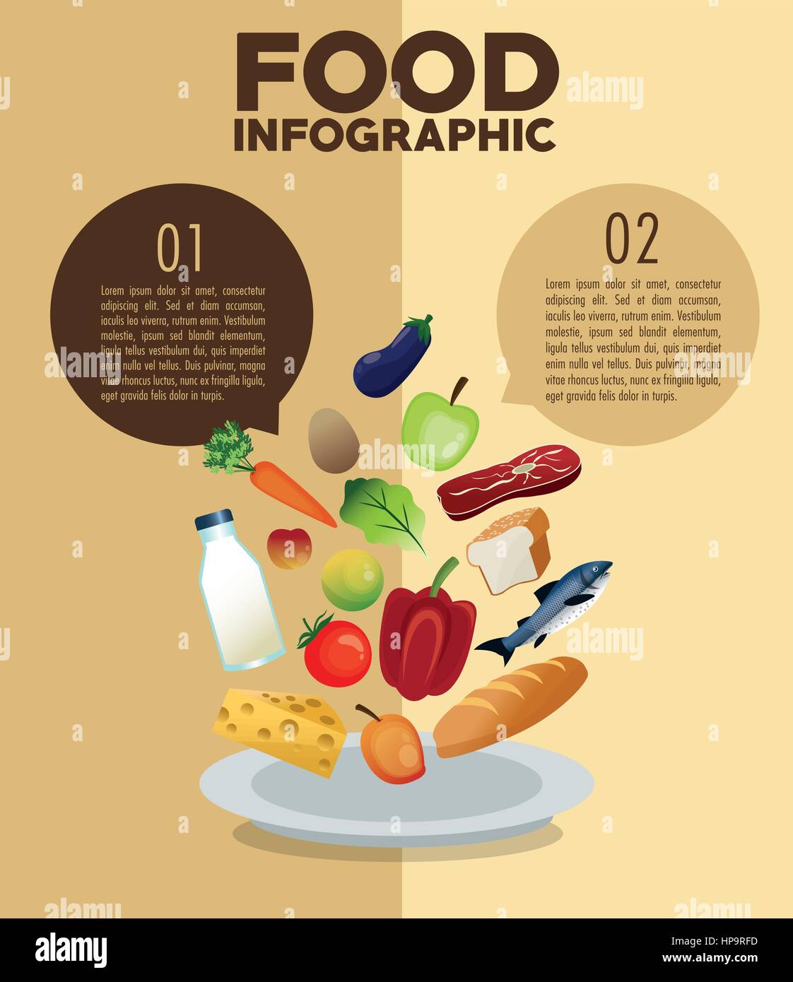 Food design. Infographic icon. Colorful illustration Stock Vector Image ...