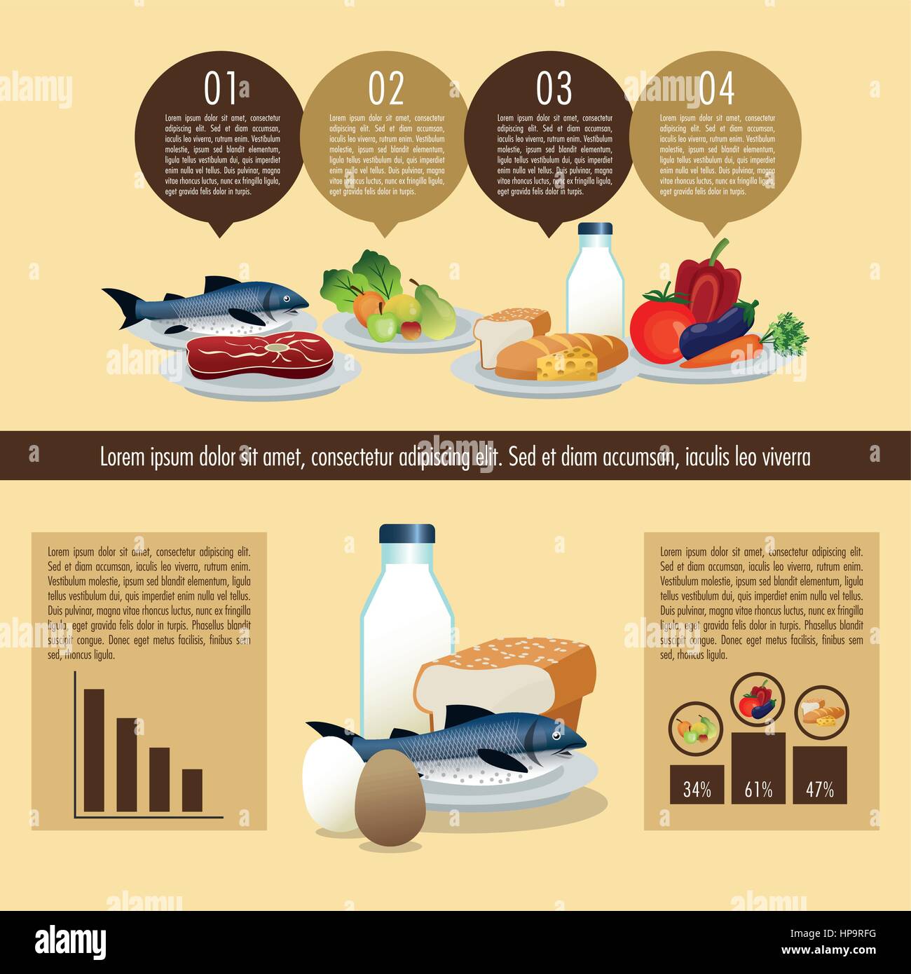 Food design. Infographic icon. Colorful illustration Stock Vector Image ...