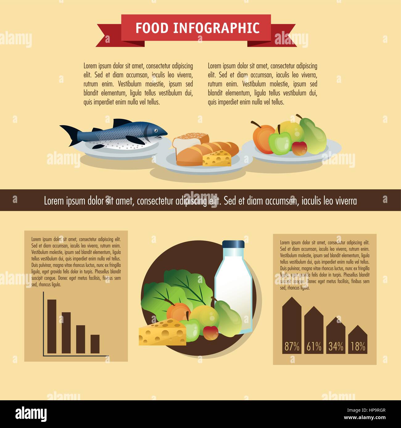 Food design. Infographic icon. Colorful illustration Stock Vector Image ...