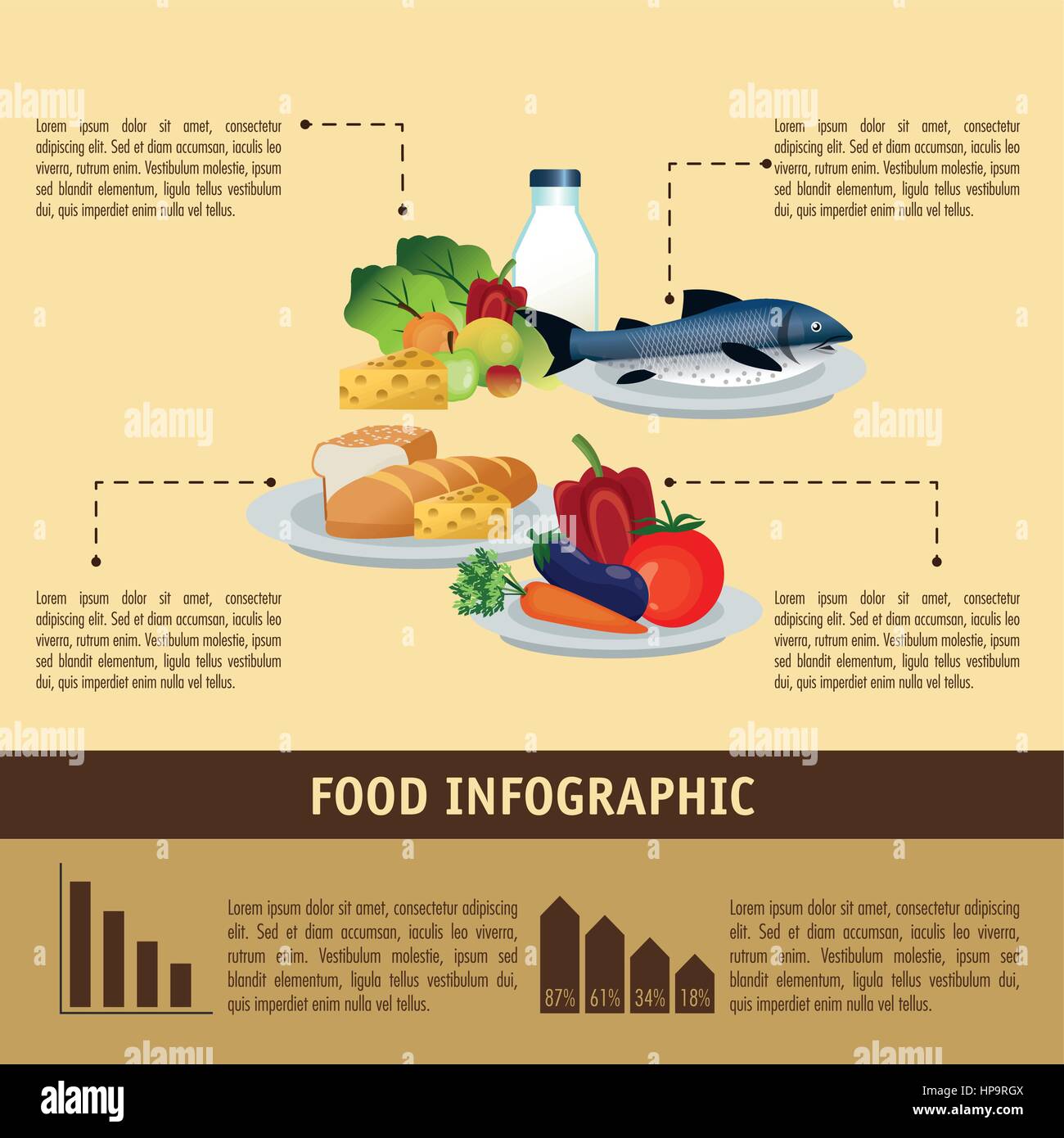 Food design. Infographic icon. Colorful illustration Stock Vector Image ...