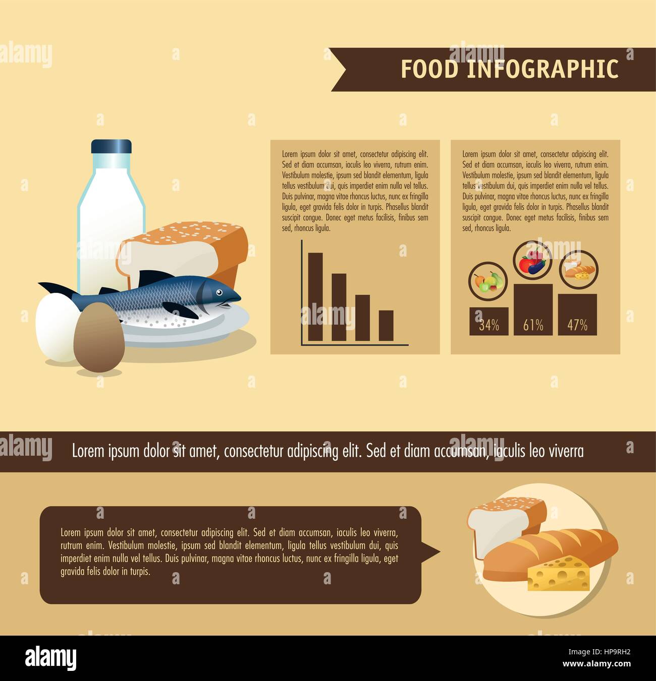 Food design. Infographic icon. Colorful illustration Stock Vector Image ...