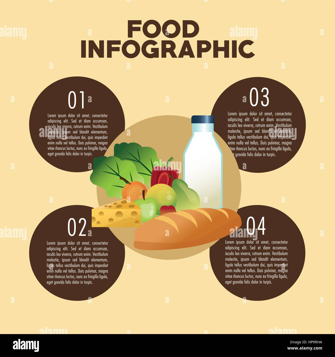 Food design. Infographic icon. Colorful illustration Stock Vector Image ...
