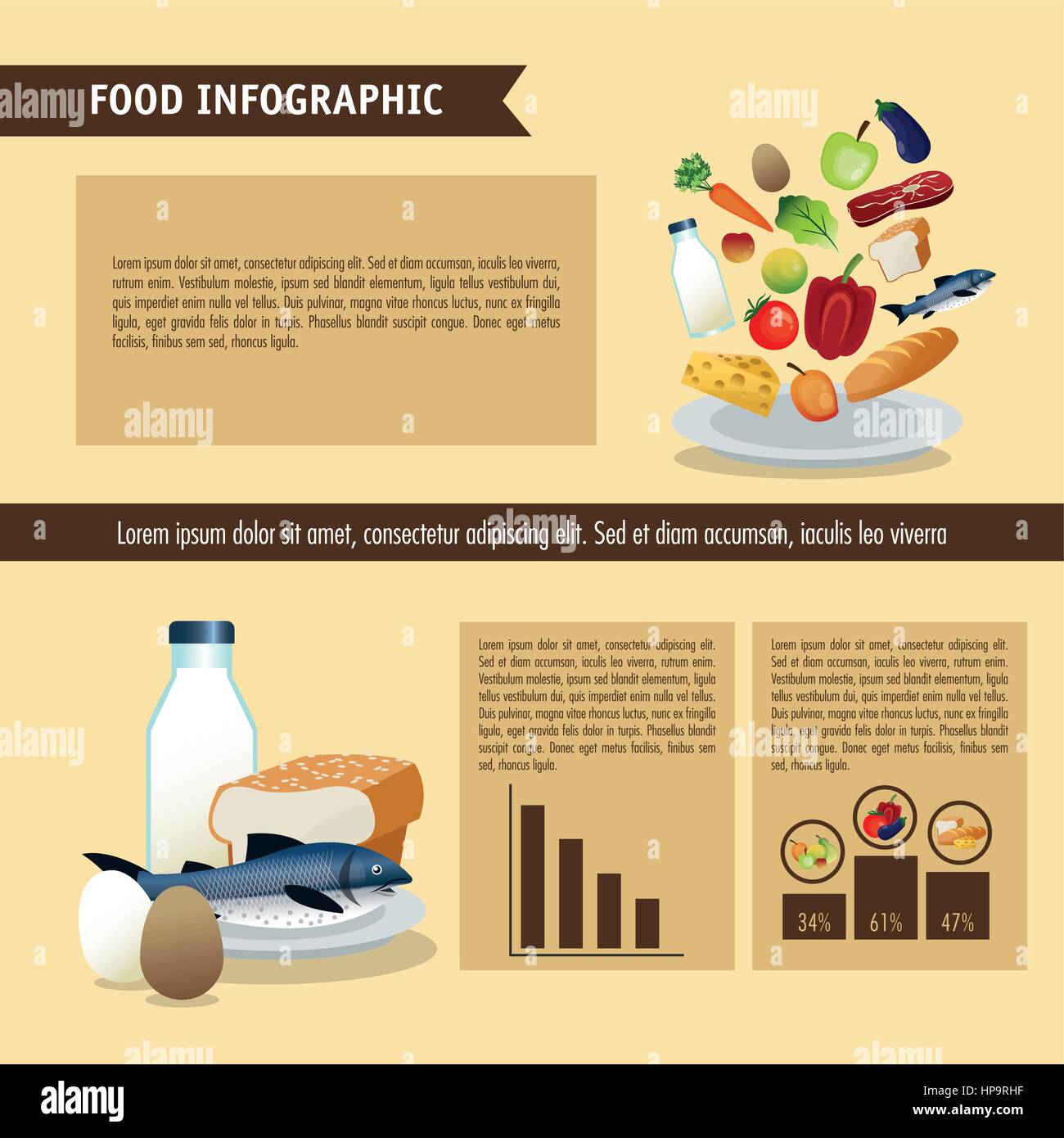Food design. Infographic icon. Colorful illustration Stock Vector Image ...