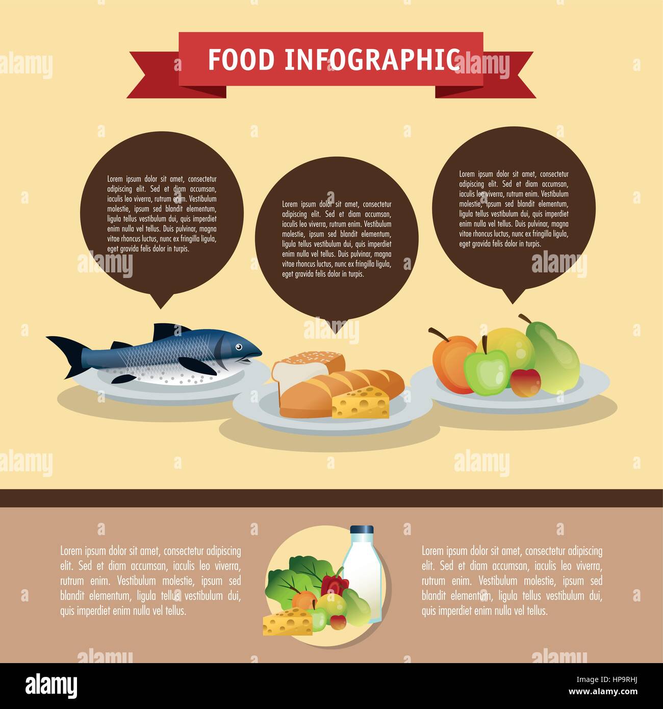 Food design. Infographic icon. Colorful illustration Stock Vector Image ...