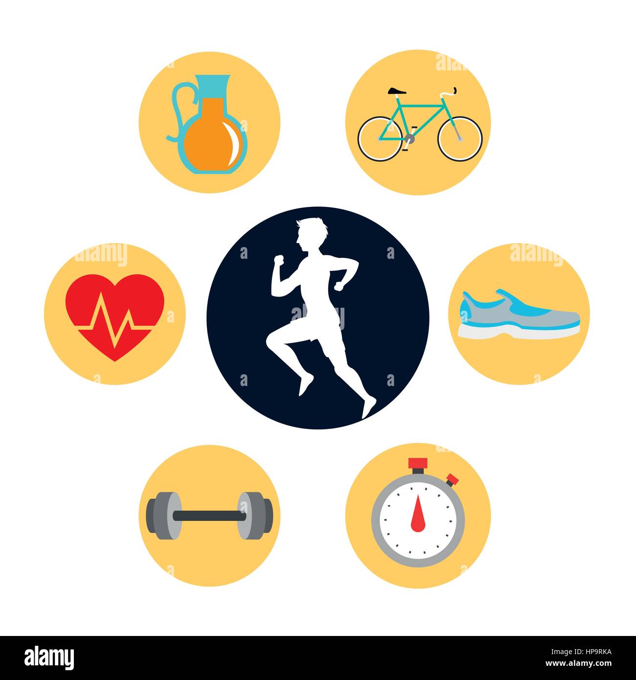 Healthy lifestyle design. bodycare icon. Colorful illustration Stock ...