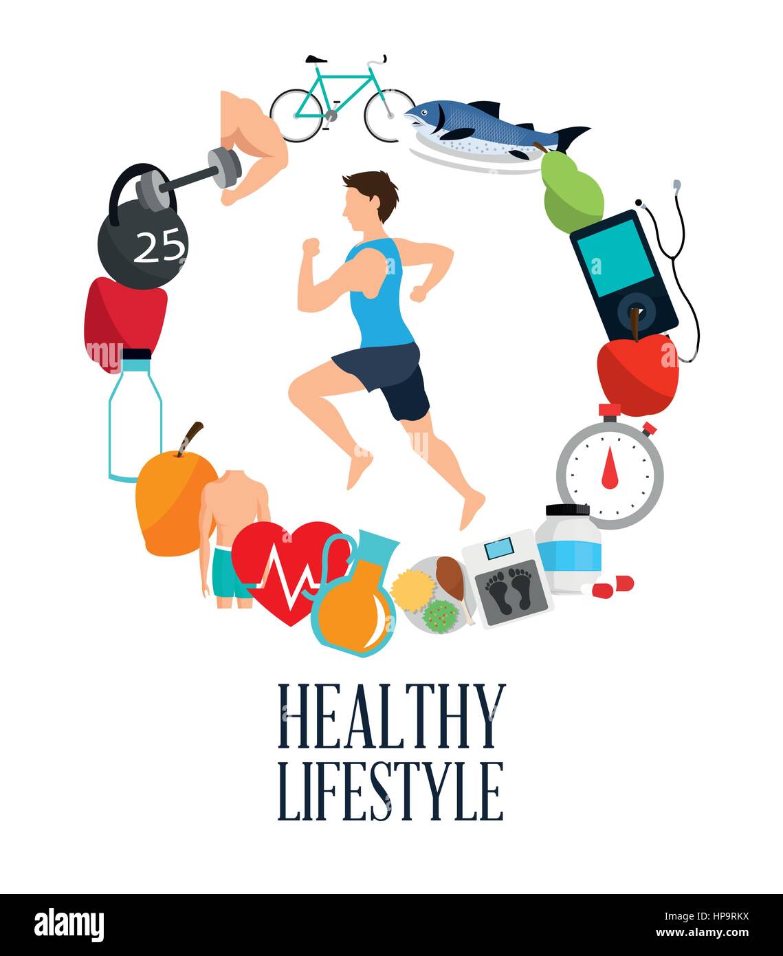 Healthy lifestyle design. bodycare icon. Colorful illustration Stock ...