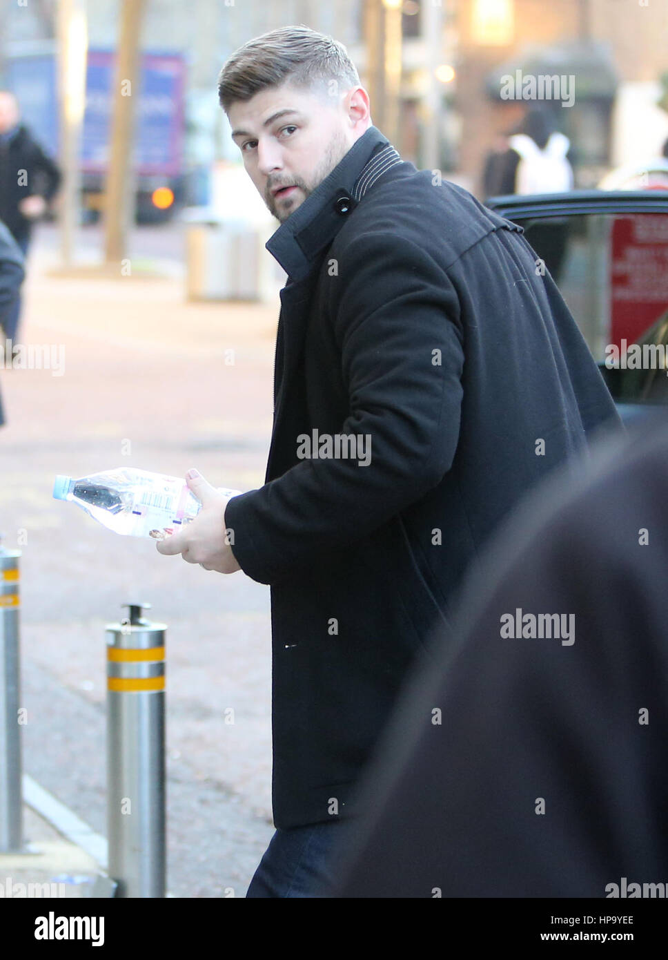 Jennifer Ellison make-up free and with husband Rob Tickle outside ITV ...