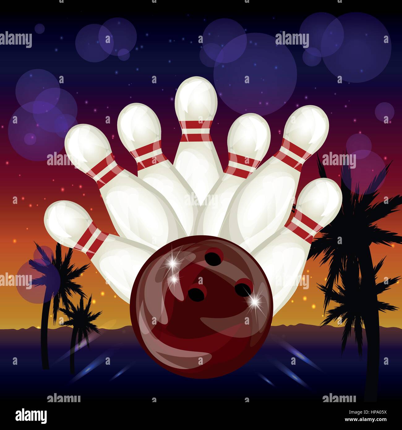 Ten pin bowling cartoon hi-res stock photography and images - Alamy