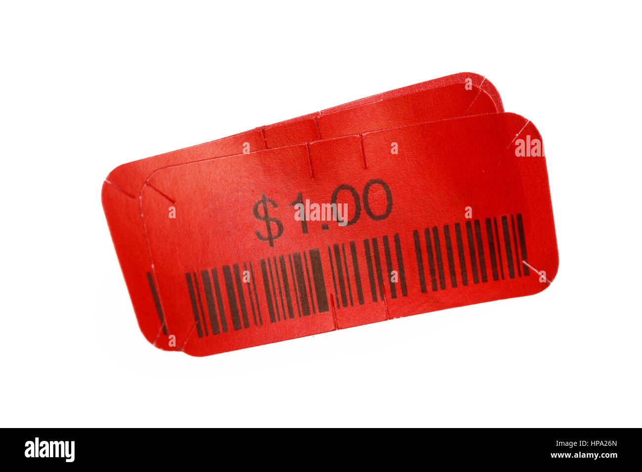 a red price tag close up shot Stock Photo - Alamy