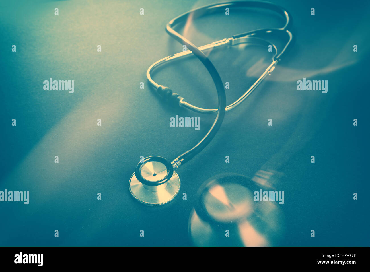 stethoscope with dark background, concept of healthcare Stock Photo - Alamy