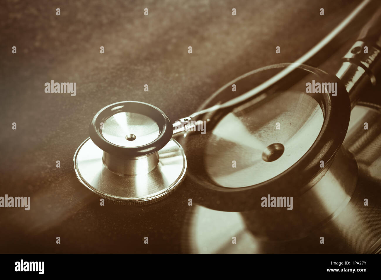 stethoscope with dark background, concept of healthcare Stock Photo - Alamy