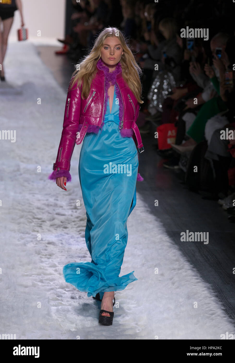 New York, NY USA - February 10, 2017: Model walks runway for Jeremy ...