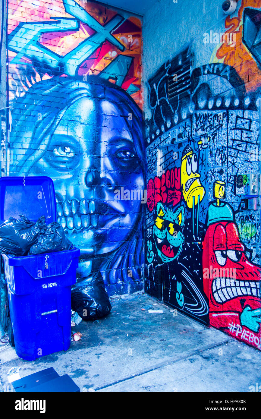 Graffit artwork in Graffiti Alley just south of Queen St. in Toronto ...