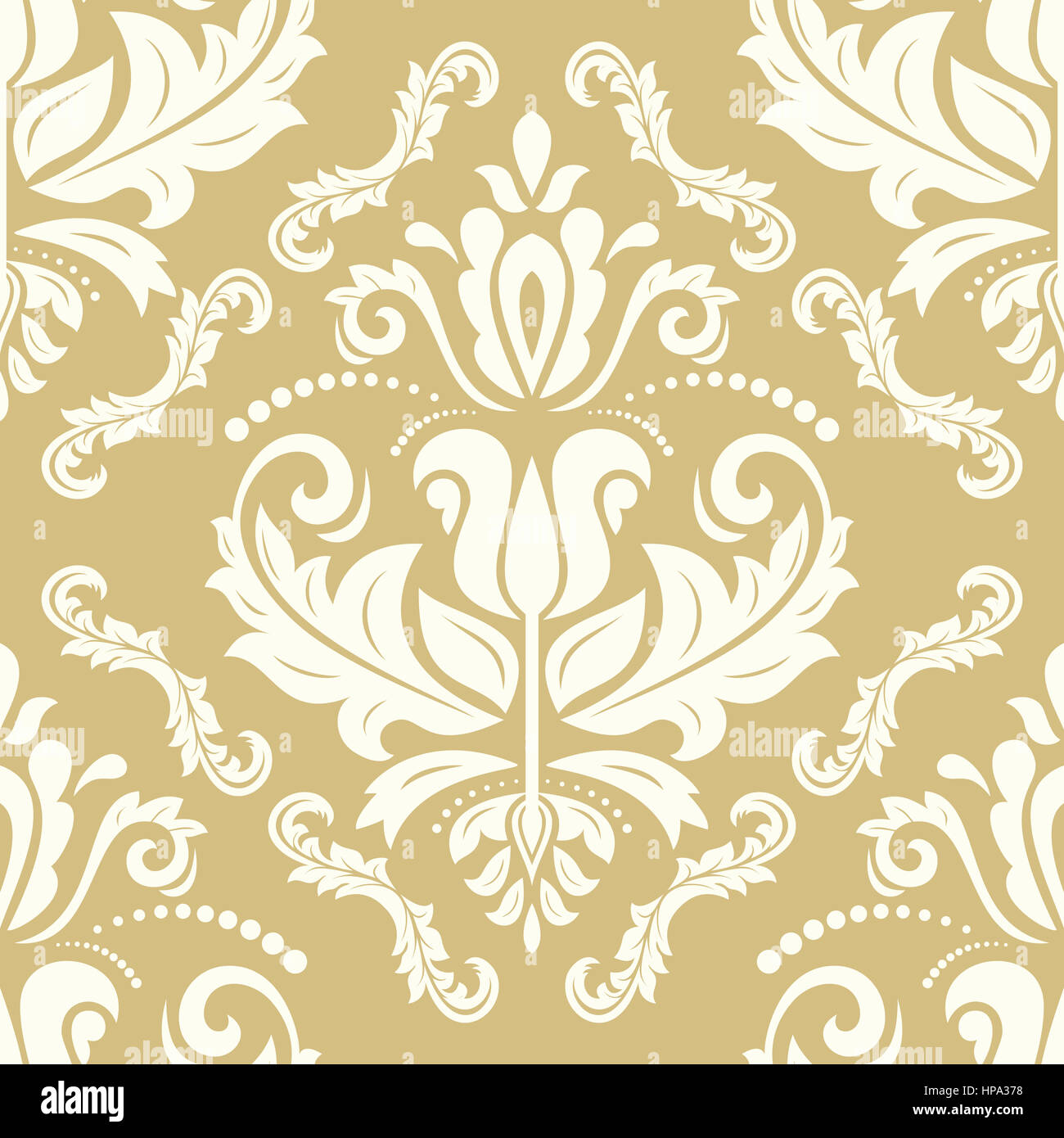 Seamless Damask Pattern Stock Photo - Alamy