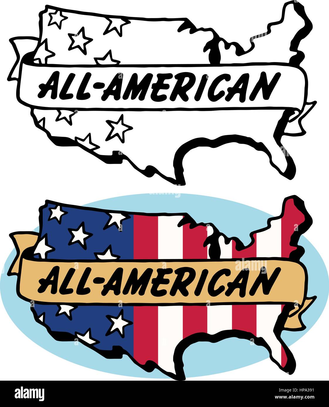 Vintage american illustration hi-res stock photography and images - Alamy