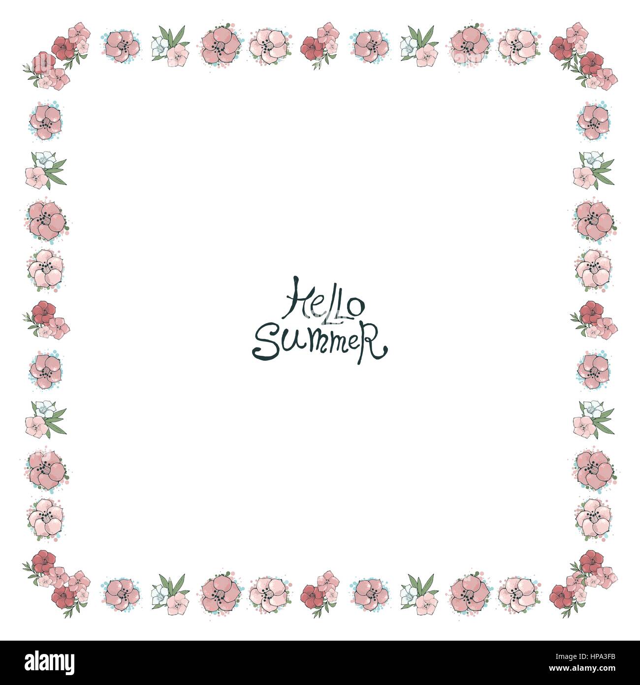 Square floral frame Stock Vector Image & Art - Alamy