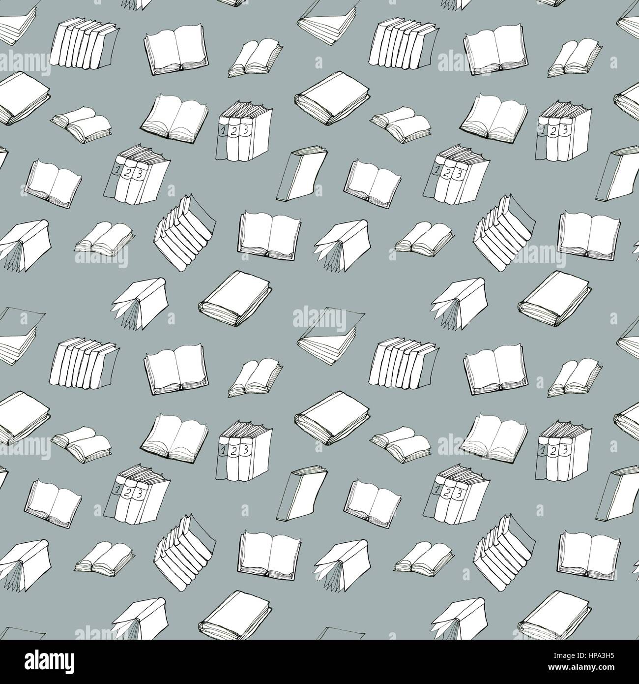Seamless pattern with books Stock Vector Image & Art - Alamy