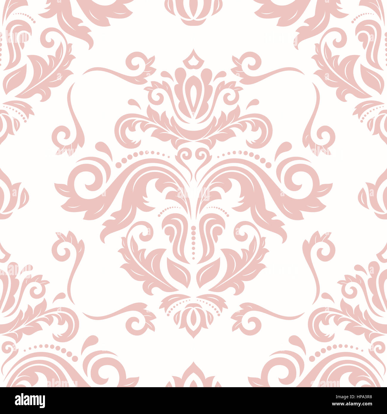 Seamless Damask Pattern Stock Photo - Alamy