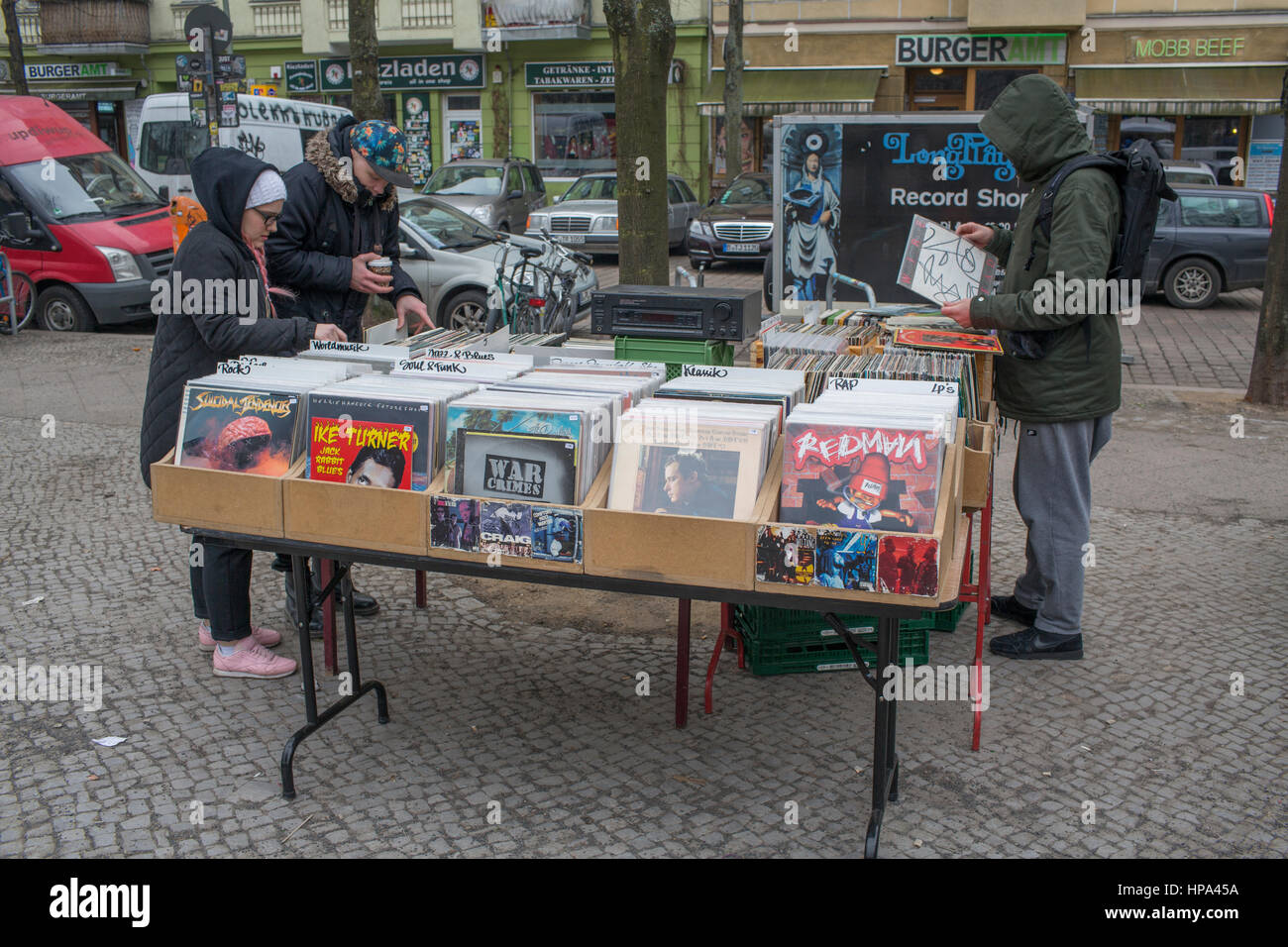 Flea market at the Arkonaplatz in Berlin, Germany Stock Photo - Alamy