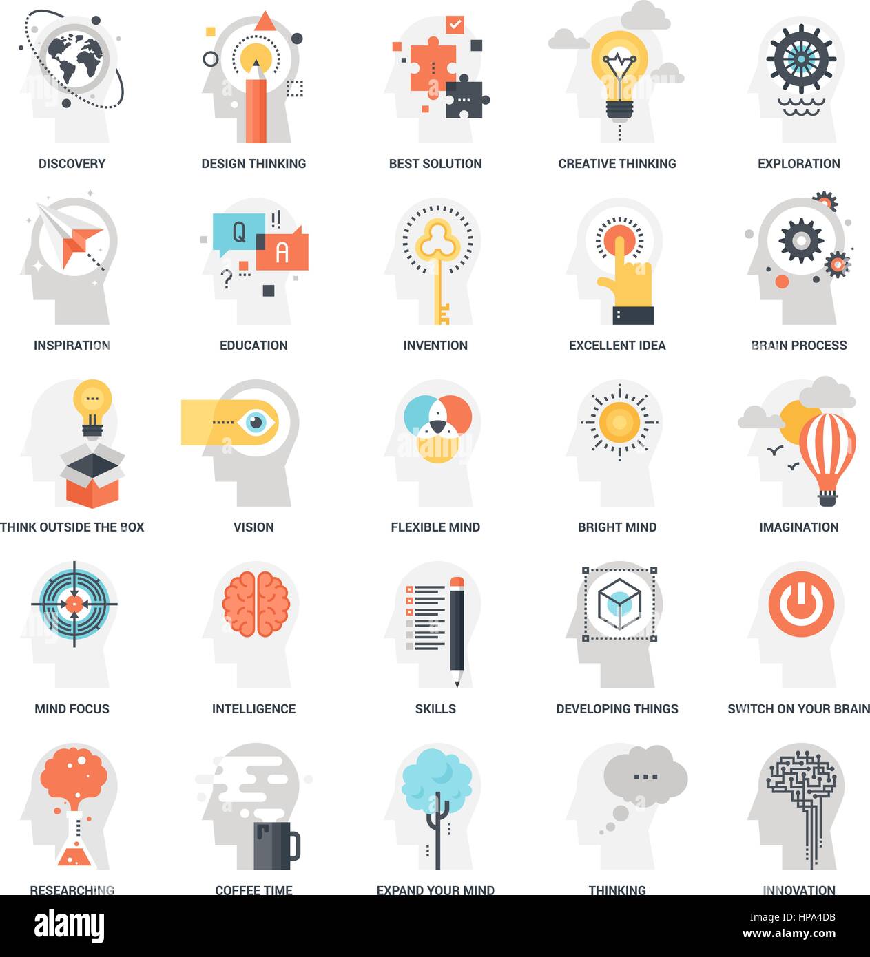 Imagination and Mind Power Stock Vector Image & Art - Alamy