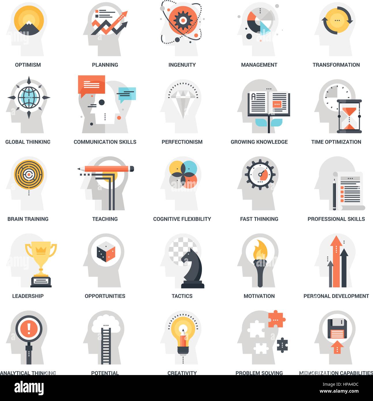 Personal Skills Icons Stock Vector Image & Art - Alamy