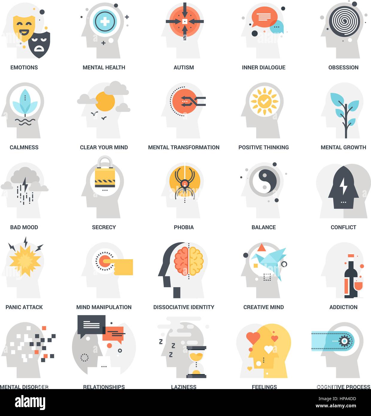 Human Psychology Icons Stock Vector Image & Art - Alamy