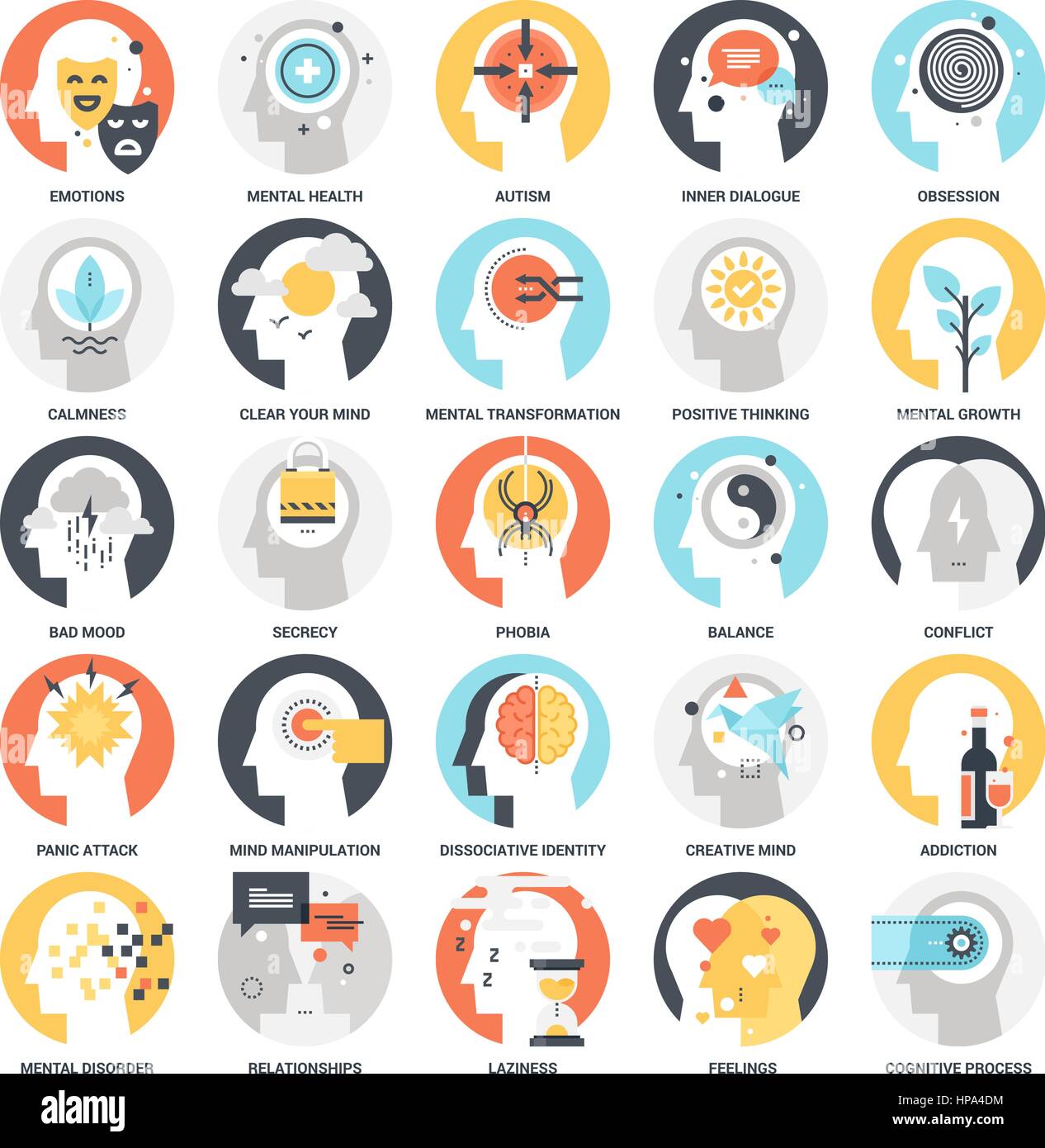 Human Psychology Icons Stock Vector Image & Art - Alamy