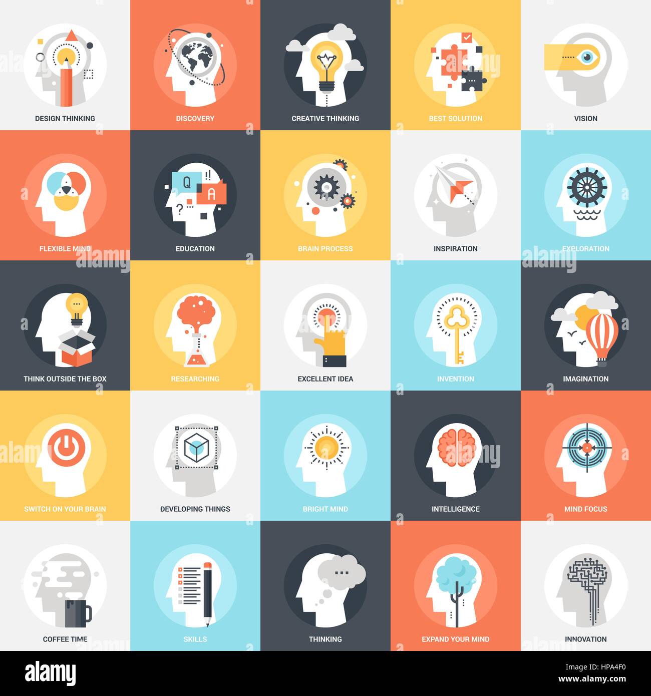 Imagination and Mind Power Stock Vector Image & Art - Alamy