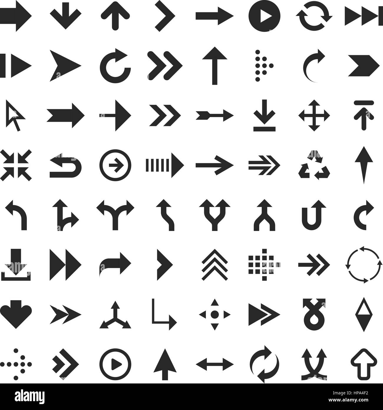 Arrow icons pointing up down Stock Vector Images - Alamy