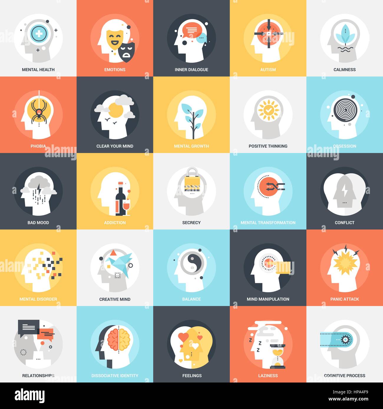 Human Psychology Icons Stock Vector Image & Art - Alamy