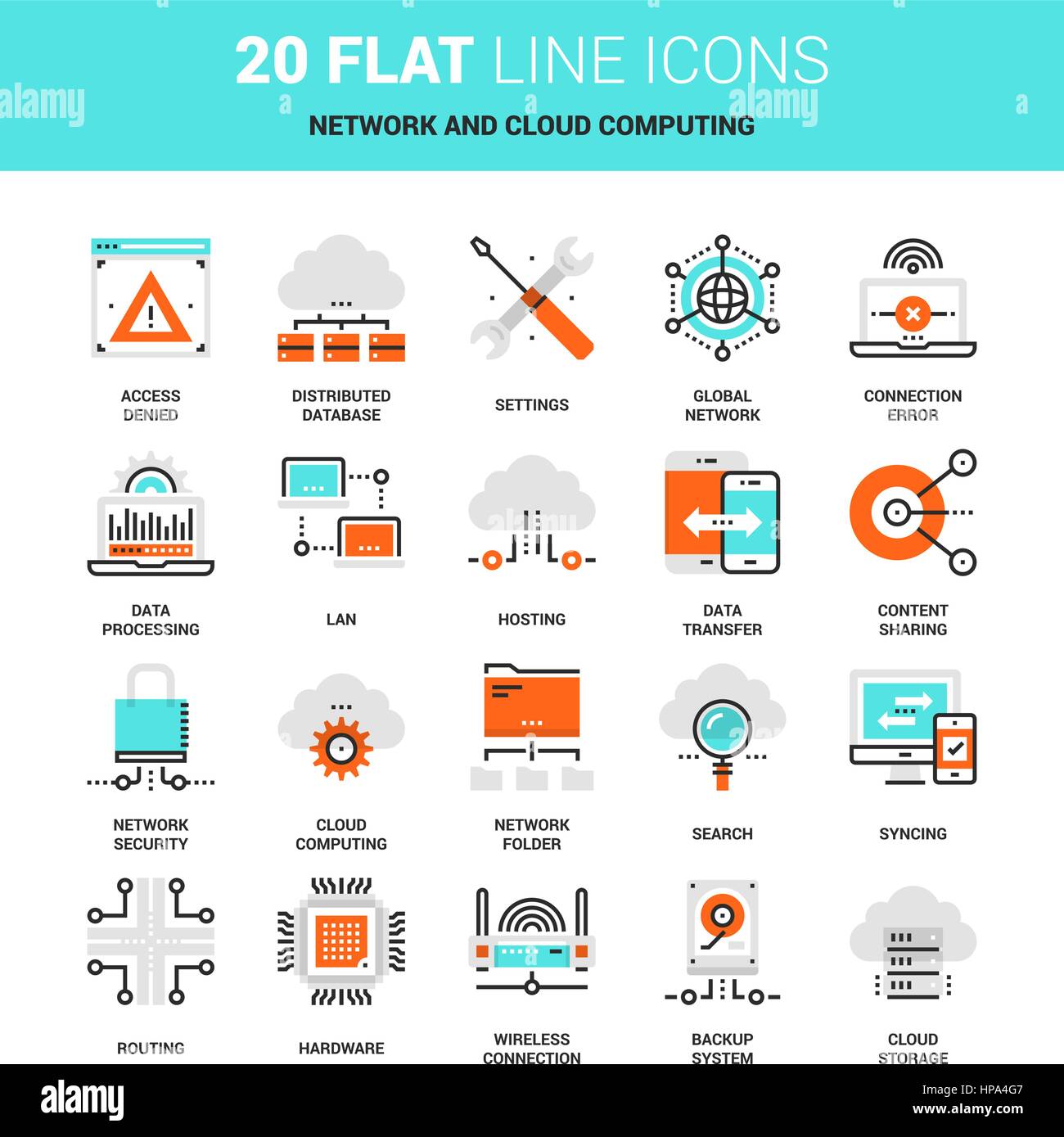 Network and Cloud Technology Stock Vector Image & Art - Alamy