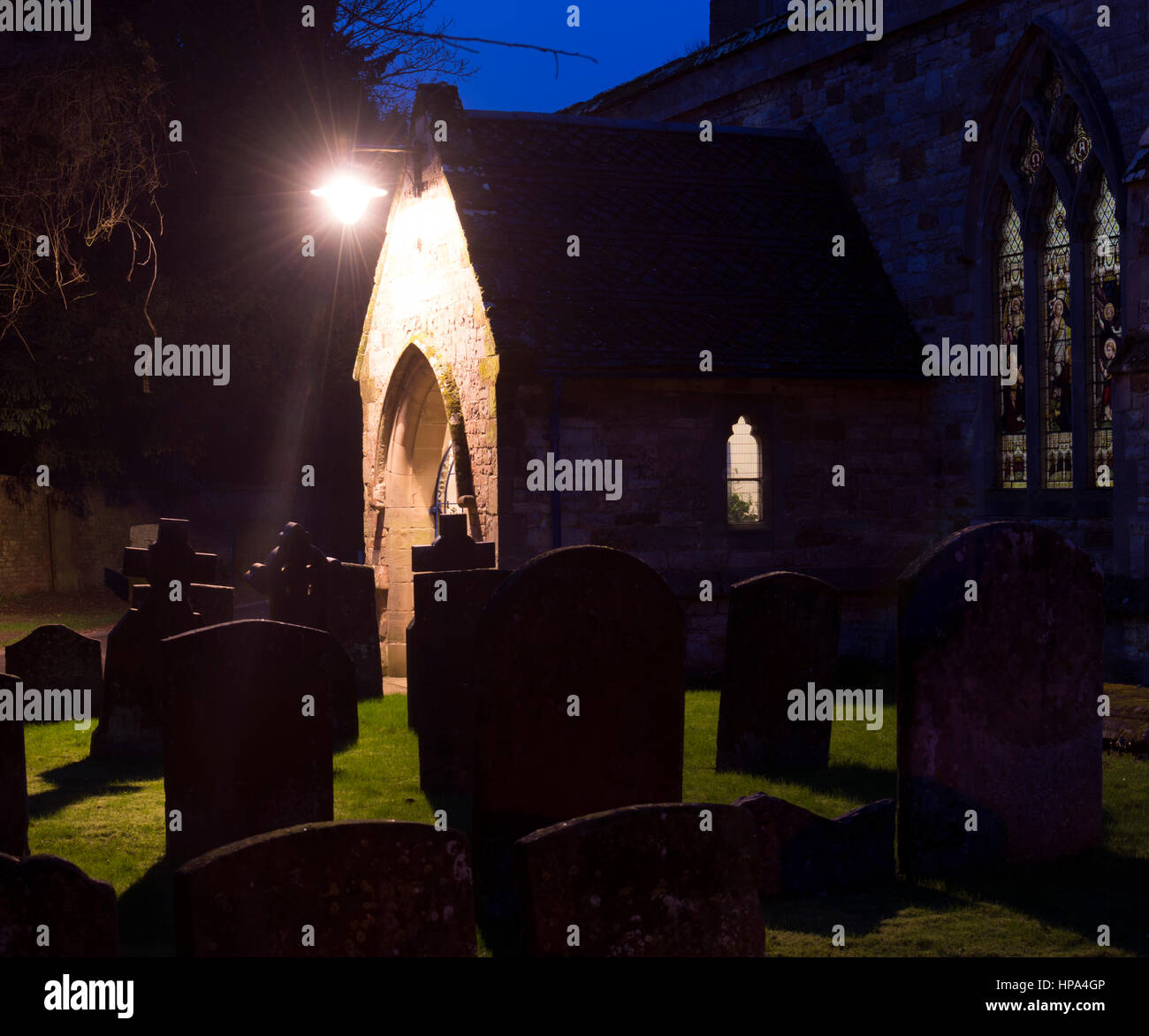 Gravestones Uk Night High Resolution Stock Photography and Images - Alamy