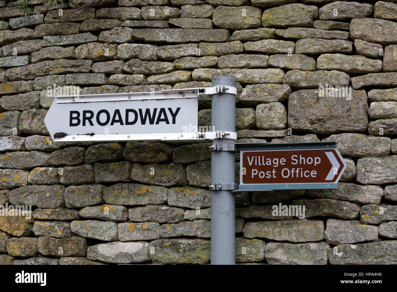 Sign in Blockley village, Gloucestershire, England, UK Stock Photo - Alamy