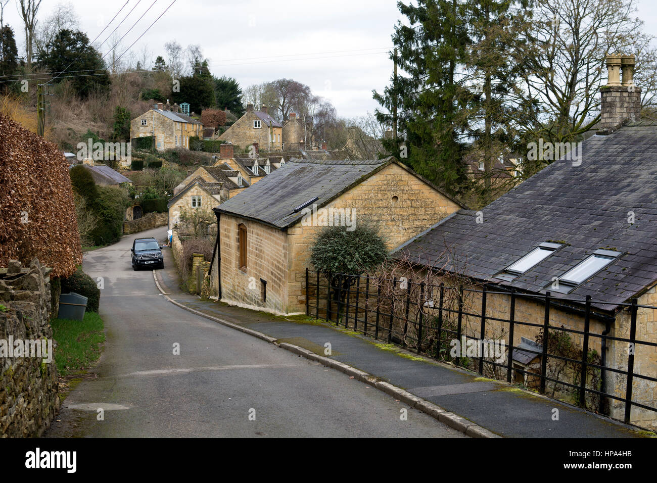 Cotswold village blockley gloucestershire england hi-res stock ...