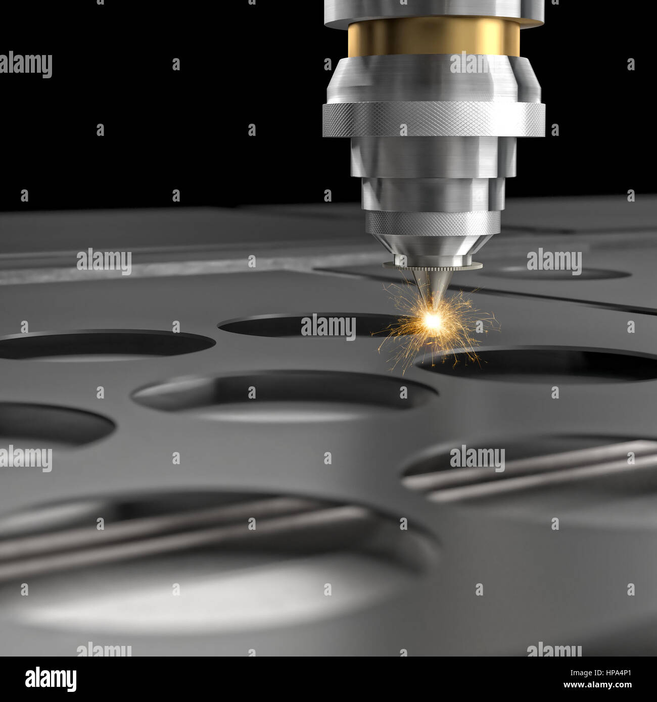 laser cutting machine 3d rendering Stock Photo - Alamy