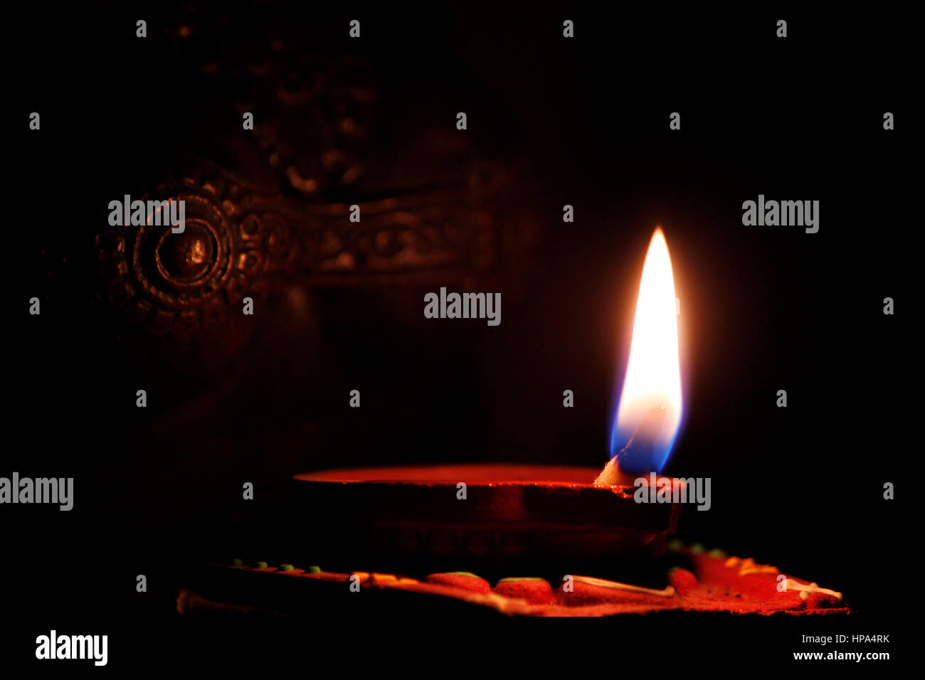 Kerala temple lamps hi-res stock photography and images - Alamy