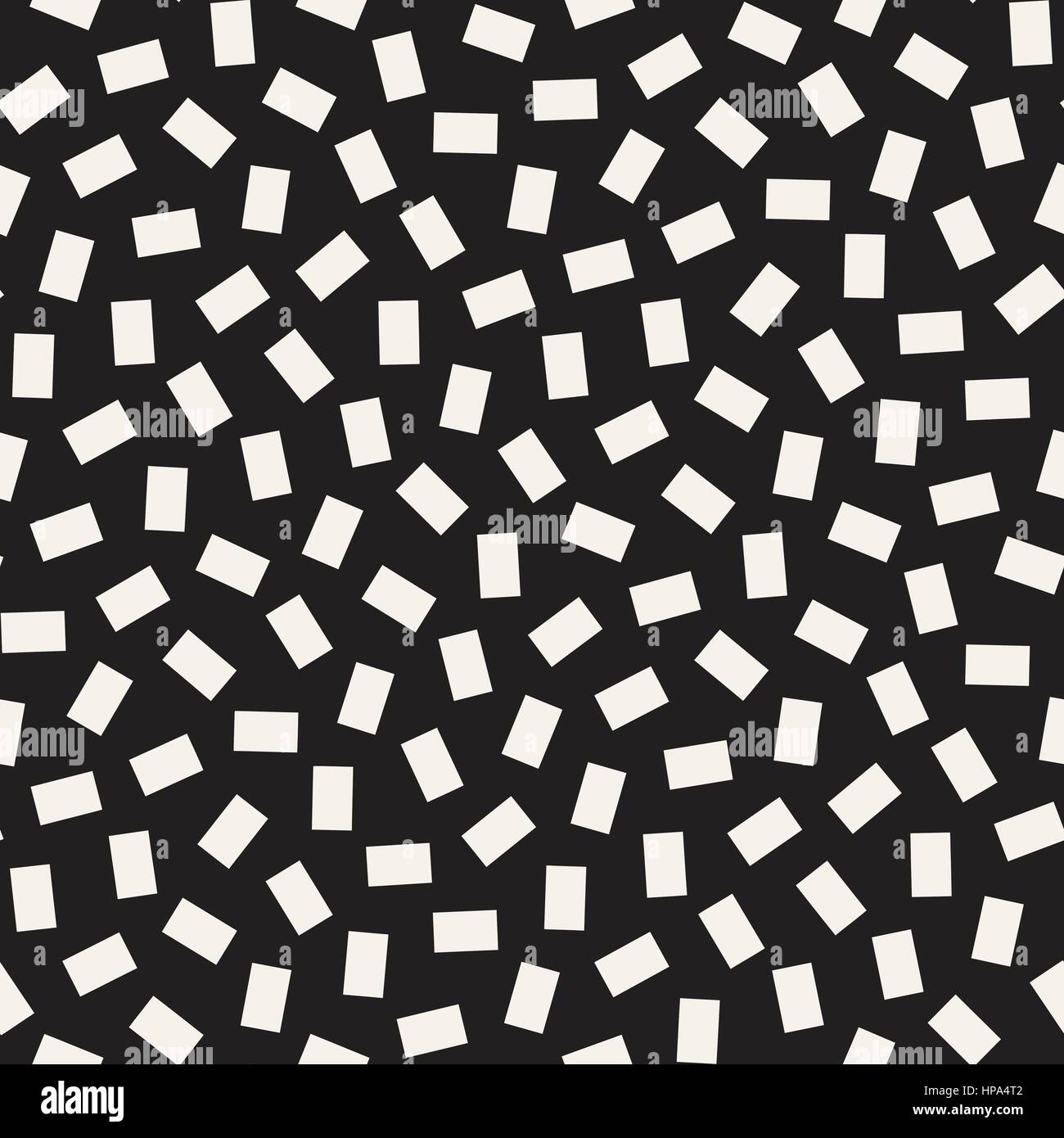 Geometric Scattered Shapes. Monochrome Funky Texture. Vector Seamless ...
