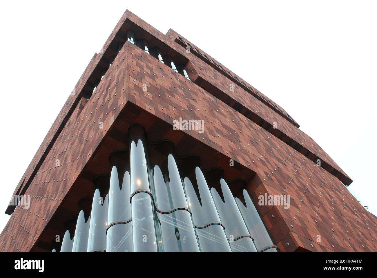 Exterior of the MAS (Museum aan de Stroom) Museum, Antwerp, Belgium ...