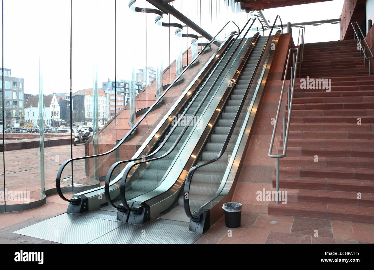 Interior of the MAS (Museum aan de Stroom) Museum, Antwerp, Belgium ...