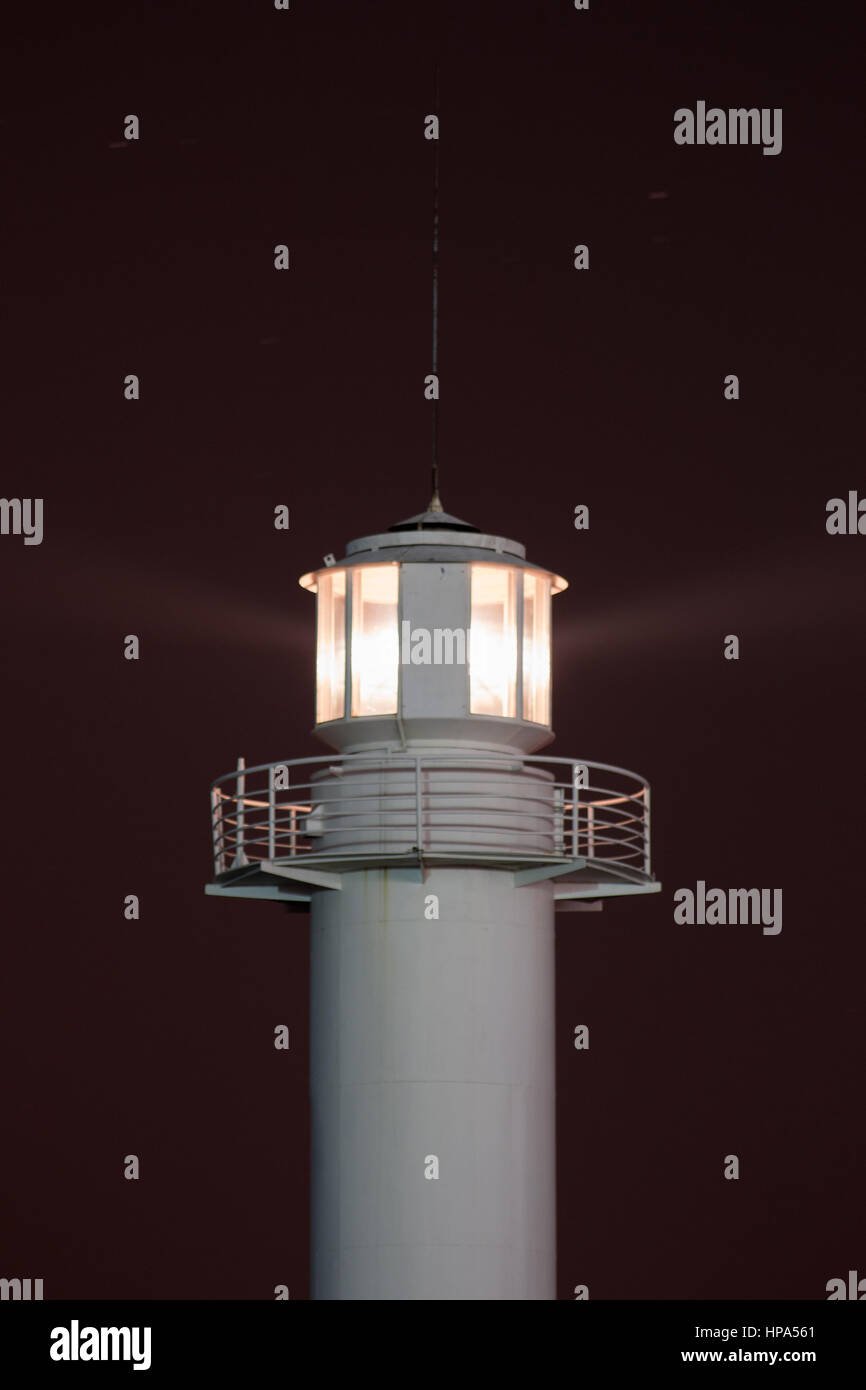 Closeup Lighthouse with diffused light Stock Photo - Alamy