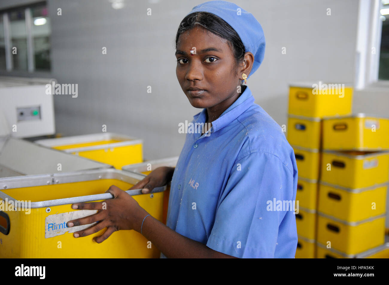 INDIA Tirupur , fair trade textile units , MLR Spinning factory/ INDIEN ...