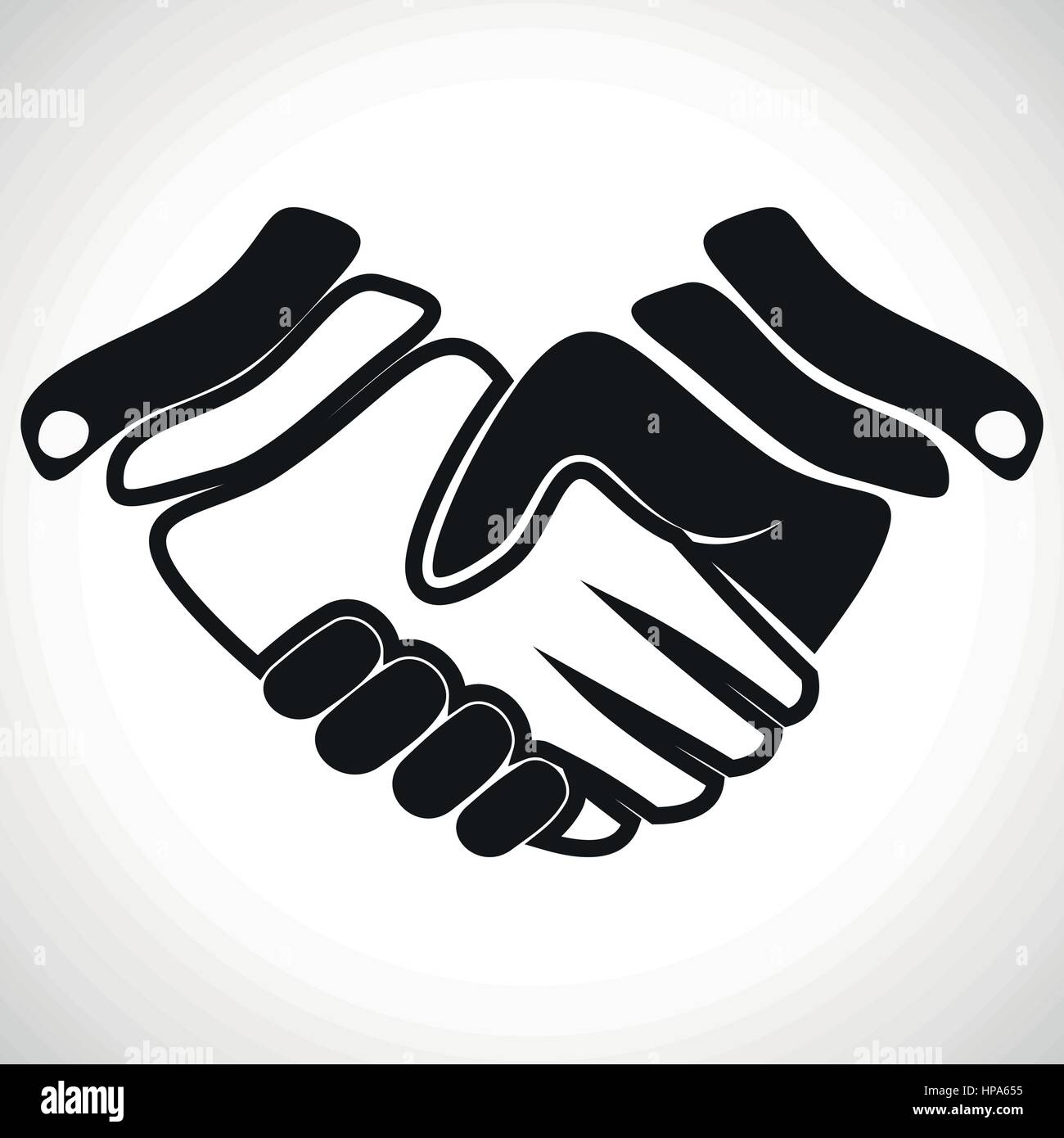Vector handshake Stock Vector Images - Alamy