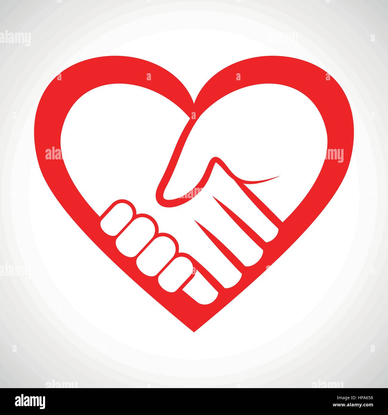 Illustration Icon Vector Heart Handshake for the creative use in ...