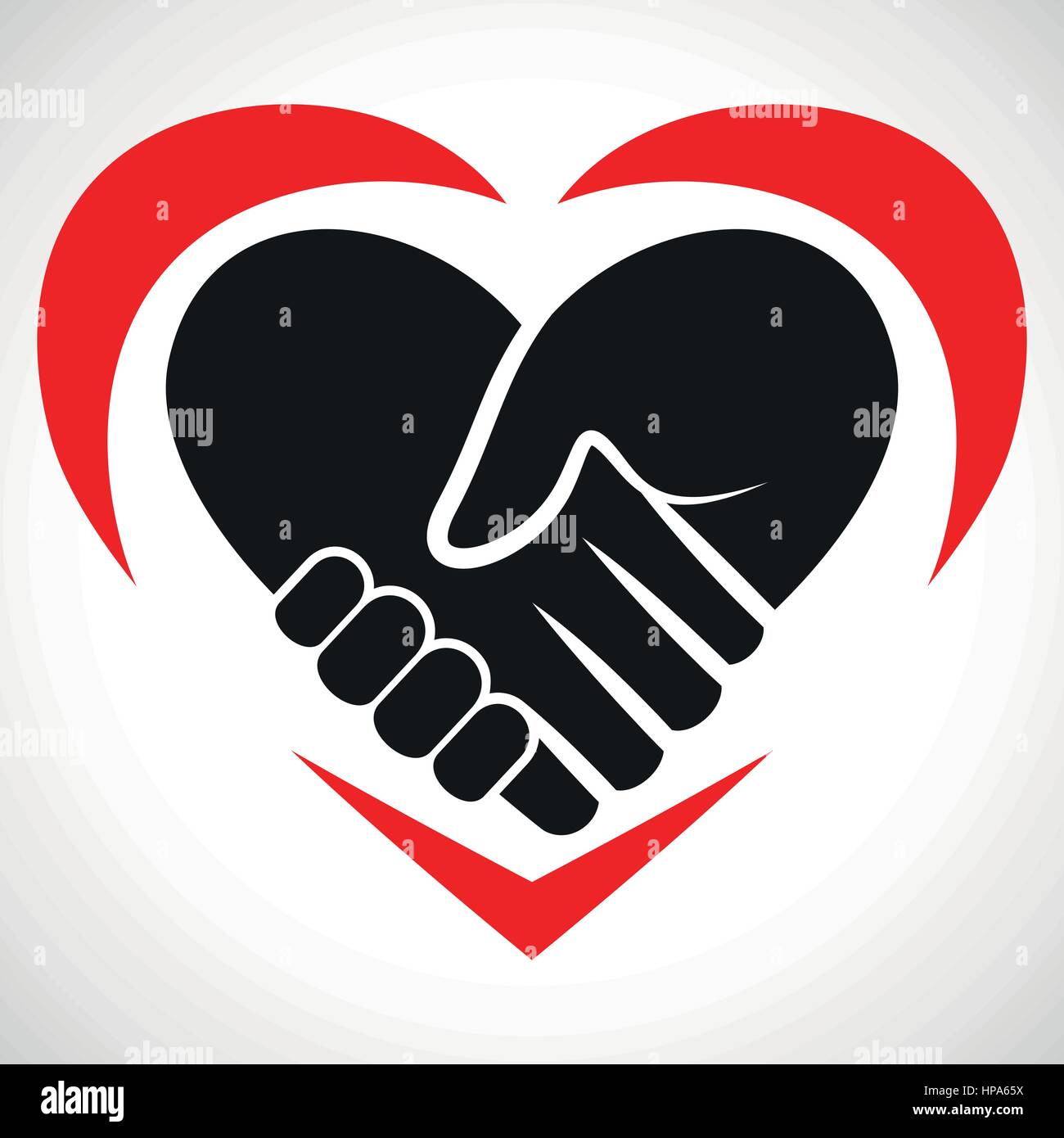Illustration Icon Vector Heart Handshake for the creative use in ...