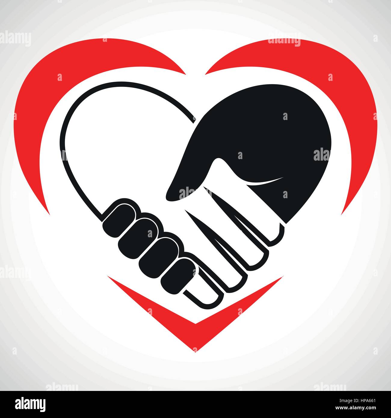 Illustration Icon Vector Heart Handshake for the creative use in ...