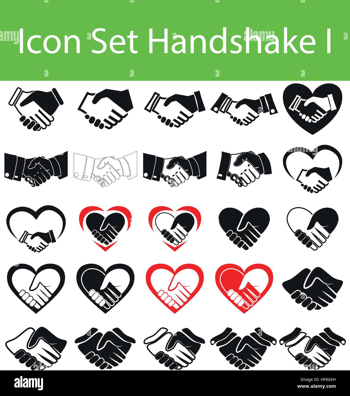 Icon Set Handshake I for the creative use in graphic design Stock ...
