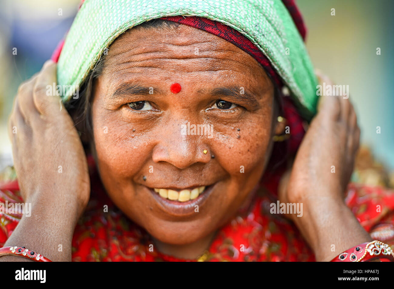 Faces of Nepali captured in Pokhara, Nepal slum area Stock Photo - Alamy